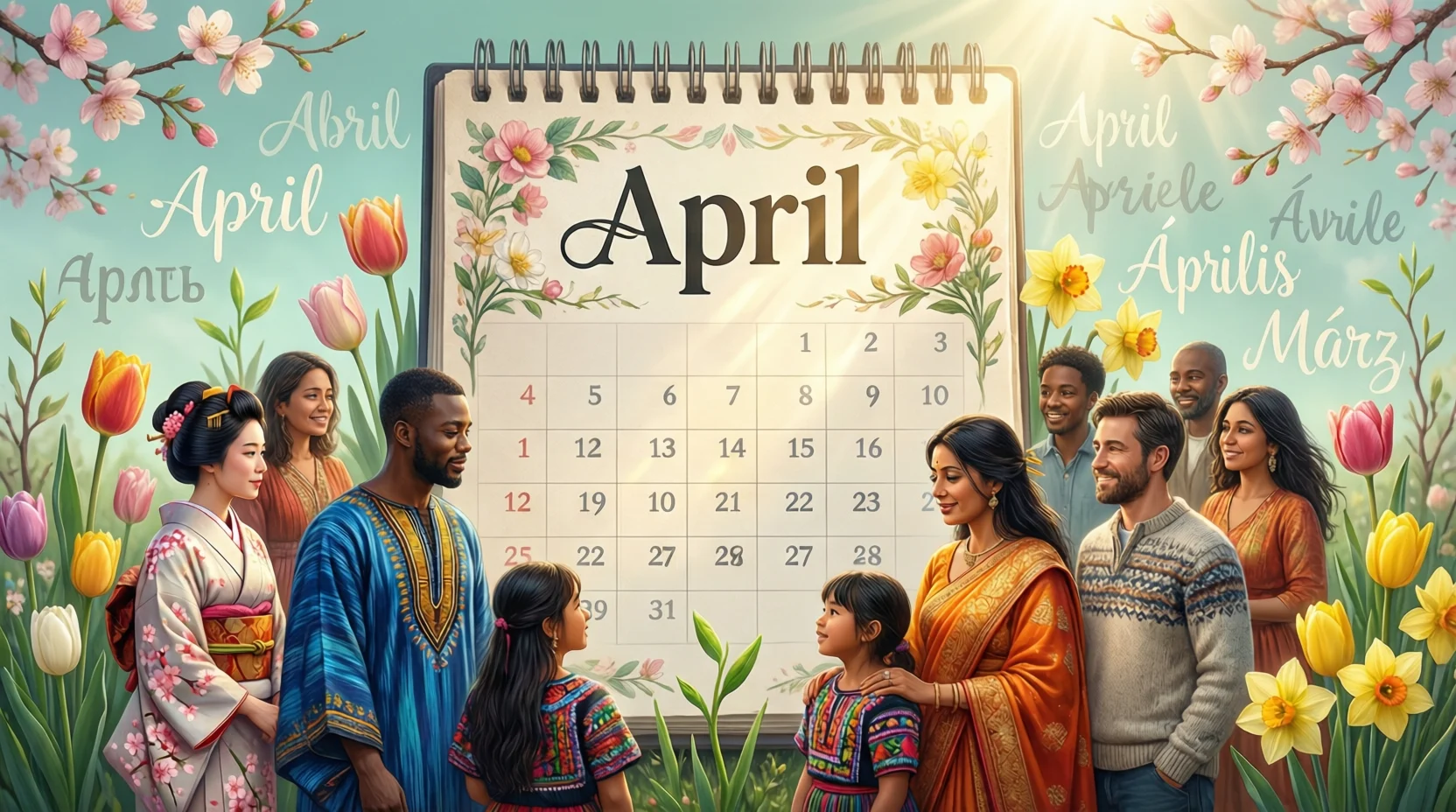 April in 90+ Different Languages: Names & Global Meanings(2026)